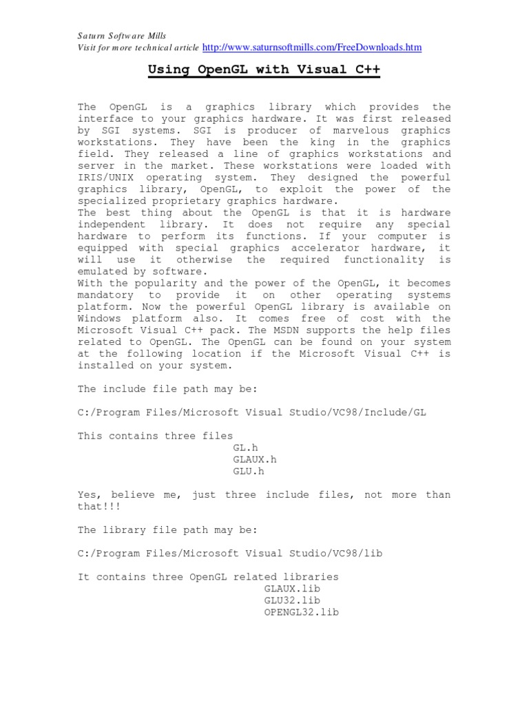 Using Opengl With Visual C Pdf 3 D Computer Graphics Texture Mapping