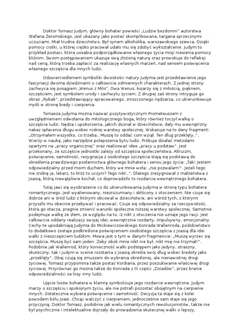 Doktor Tomasz Judym | PDF