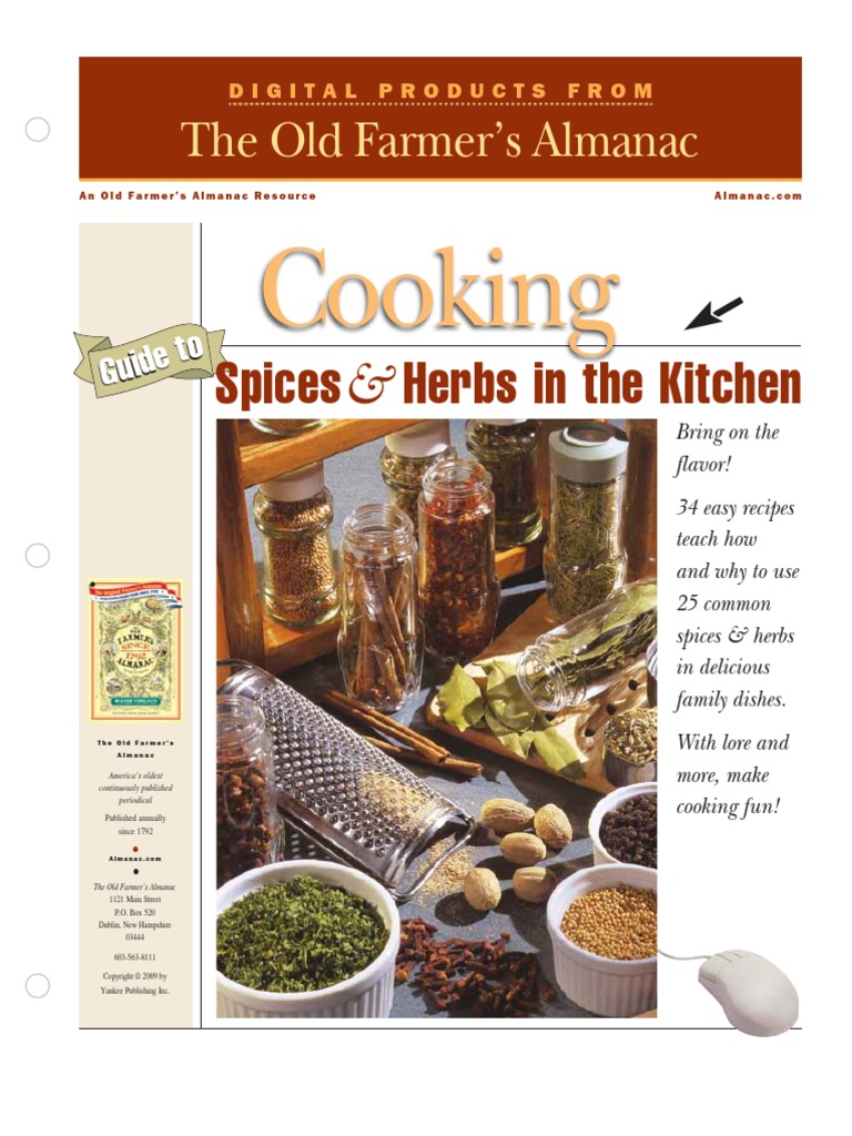 Almanac Spices Herbs Book | PDF | Curry | Garlic