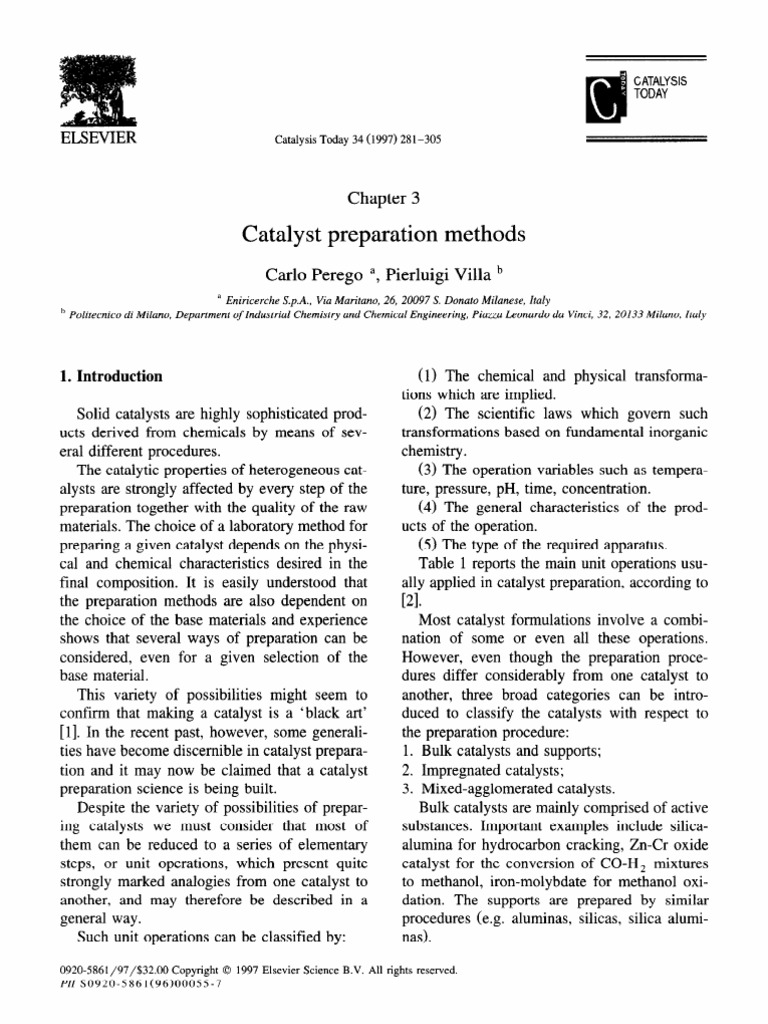 Catalyst Preparation Methods | Download Free PDF | Catalysis | Zeolite