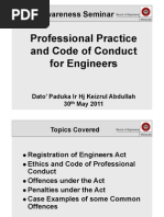 BEM Code of Professional Conduct Summary | PDF | Engineer | Profession