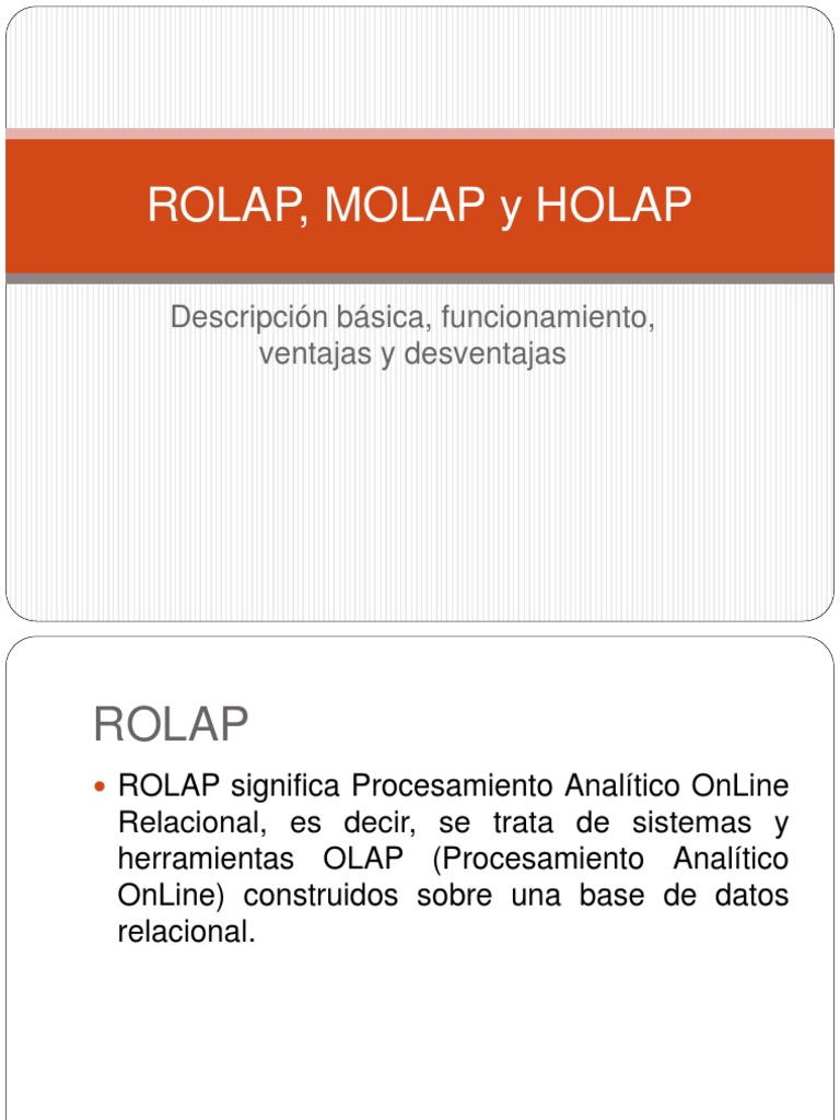 Rolap, Molap y Holap | Datos | Redes sociales y digitales