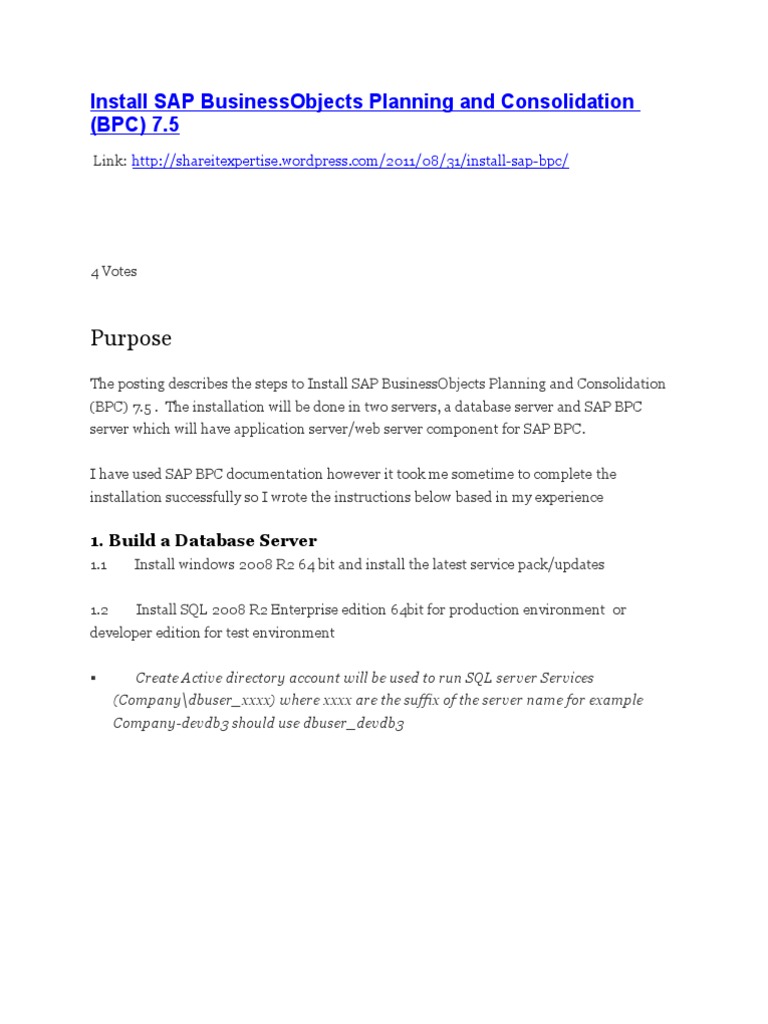 A Step-by-Step Guide to Installing SAP BusinessObjects Planning and ...