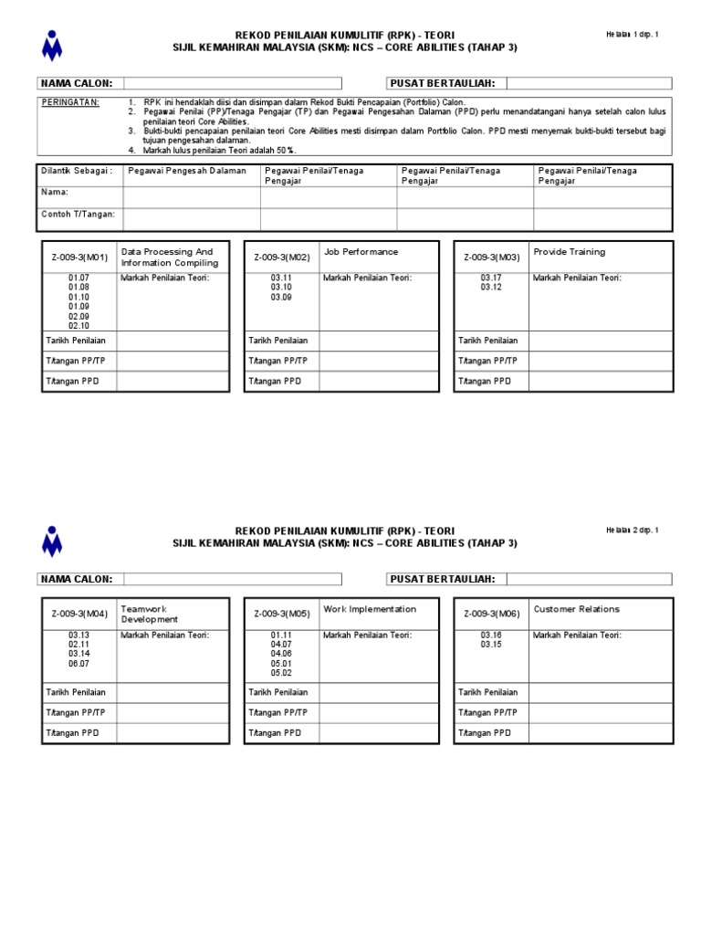 RPK Core Abilities L3 | PDF