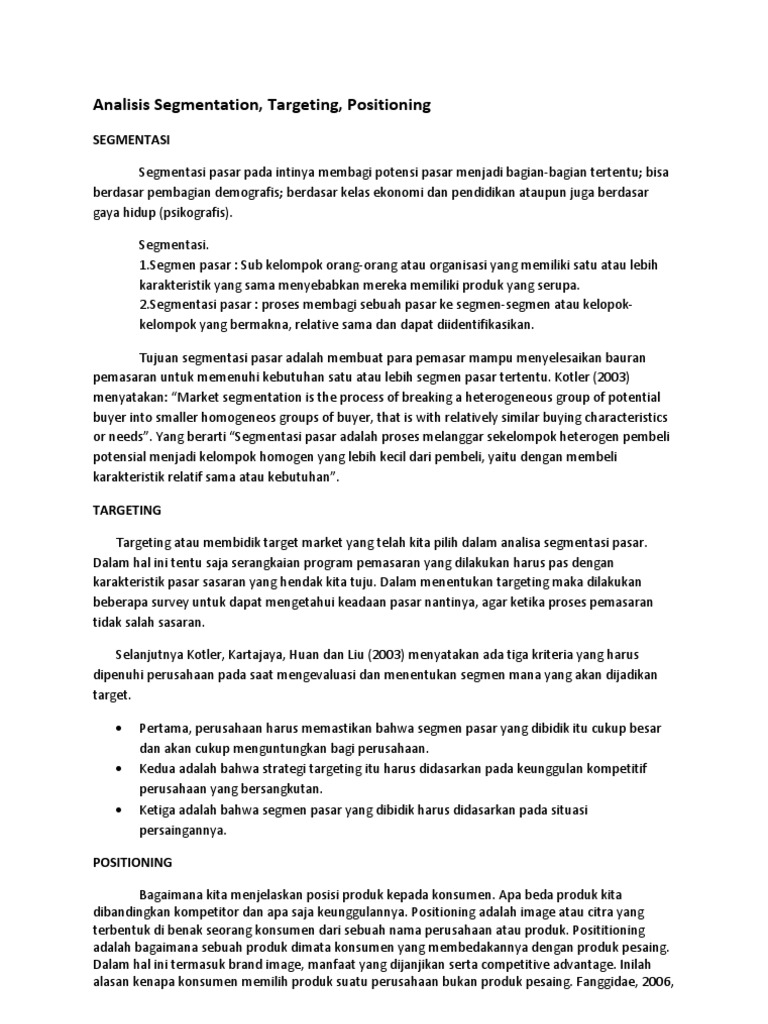 Analisis Segmentation | PDF