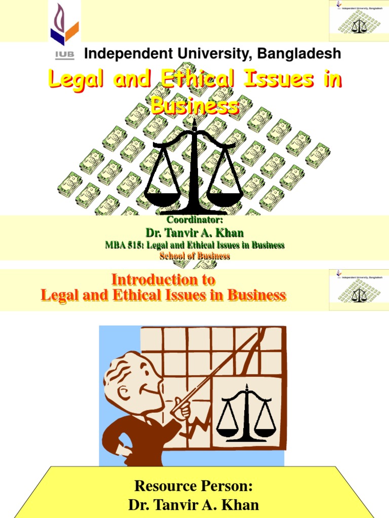 Legal and Ethical Issues in Business | PDF | Business