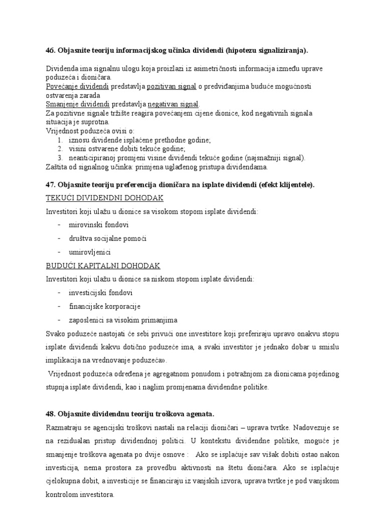 Skripta Poslovne Financije | PDF