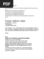 Classroom Prayer: Before and After | PDF