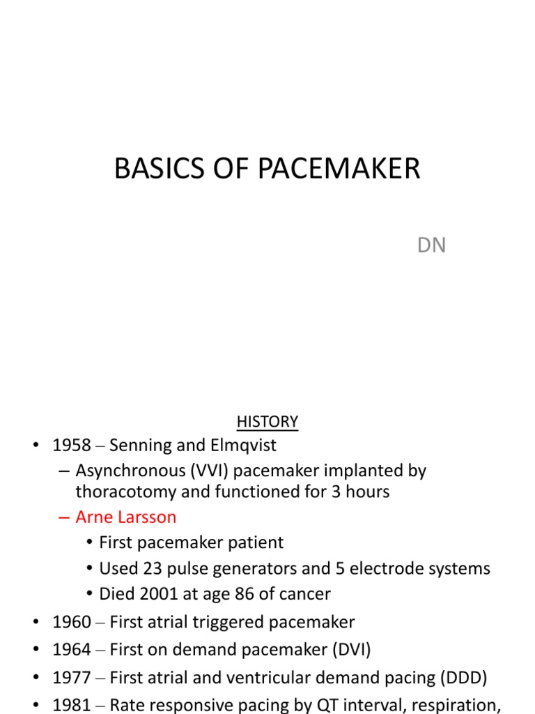 Pacemakers | PDF | Artificial Cardiac Pacemaker | Electrical Impedance