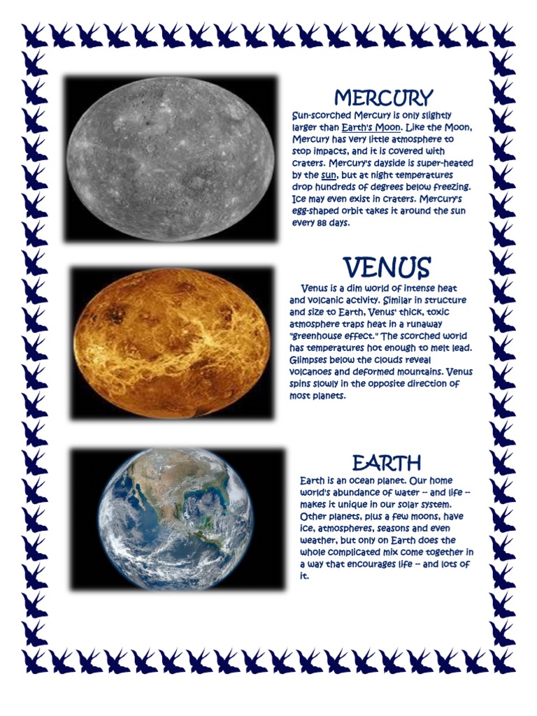 Venus: Mercury | PDF | Uranus | Planets
