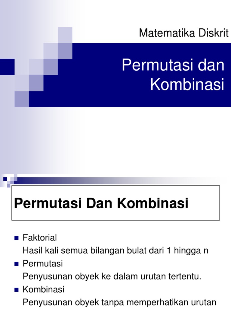 Permutasi Dan Kombinasi | PDF