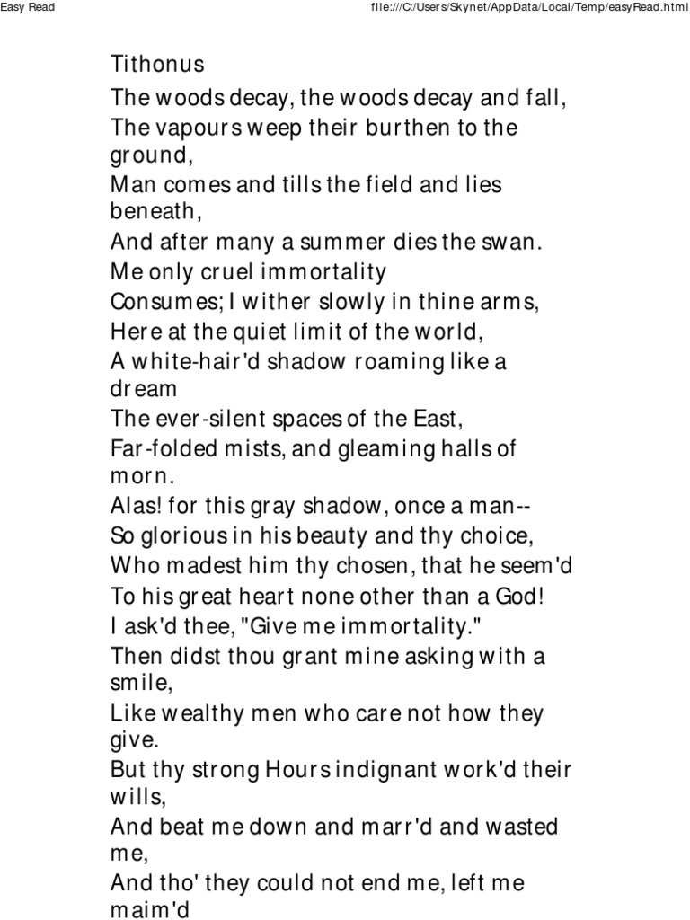 Tithonus | PDF