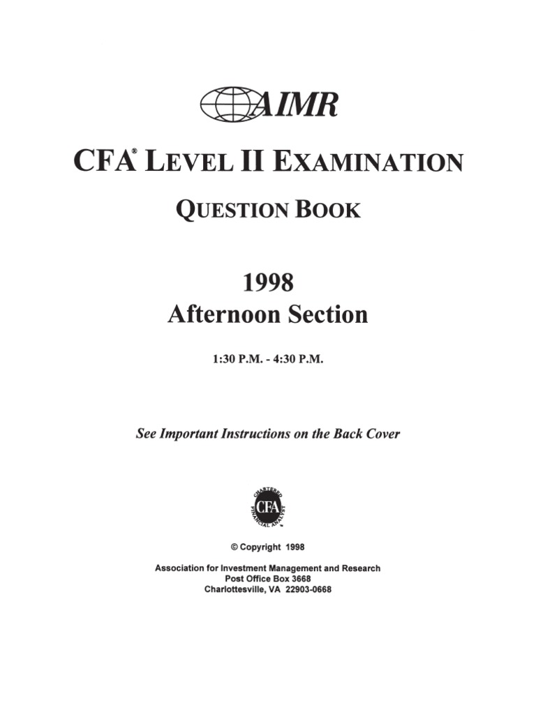 Cfa Level2 Exam | PDF