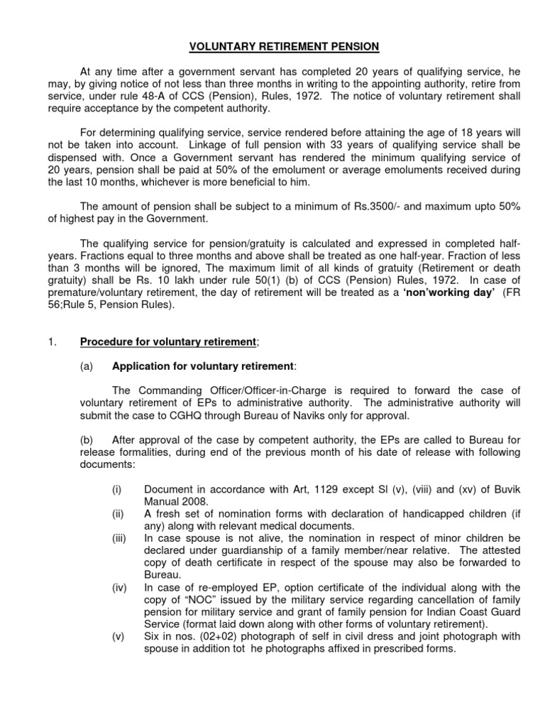 Vrs | PDF | Gratuity | Pension