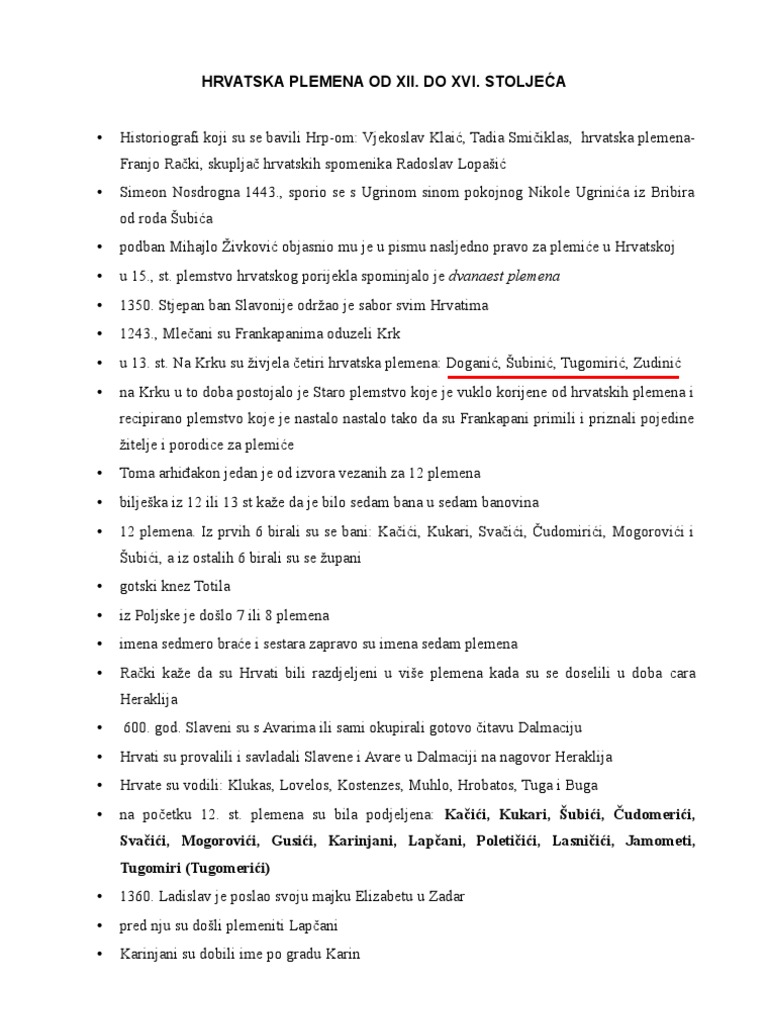 Hrvatsko Rodovsko Plemstvo - Skripta | PDF