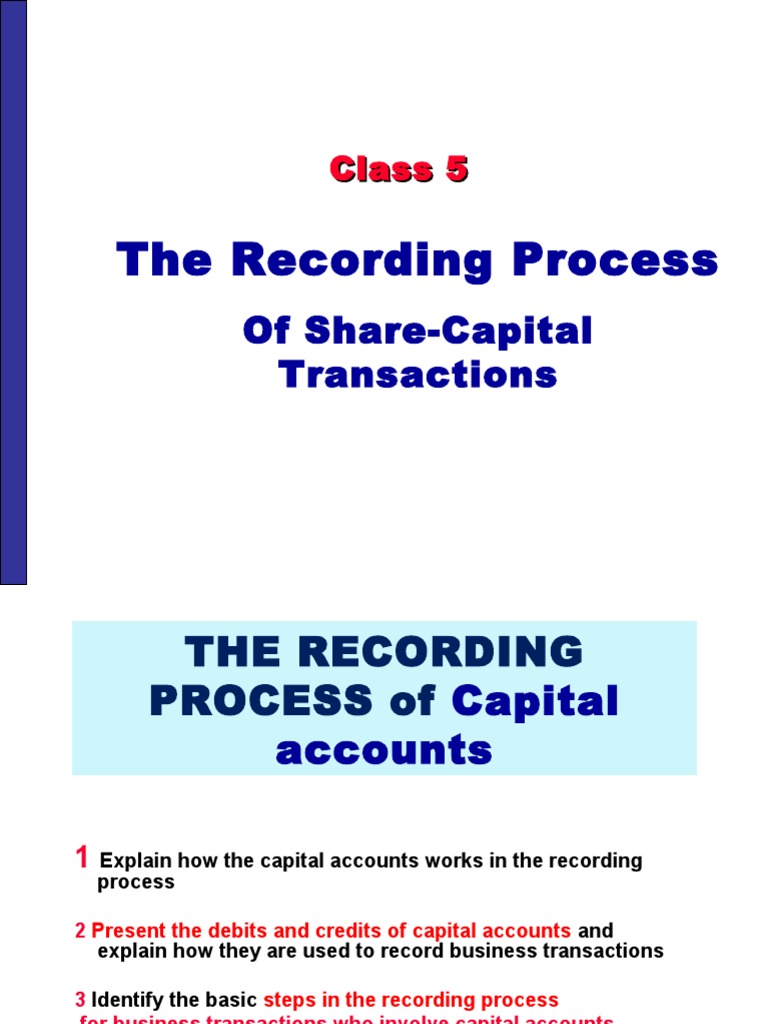 Share-Capital Accounting | PDF | Debits And Credits | Business Economics