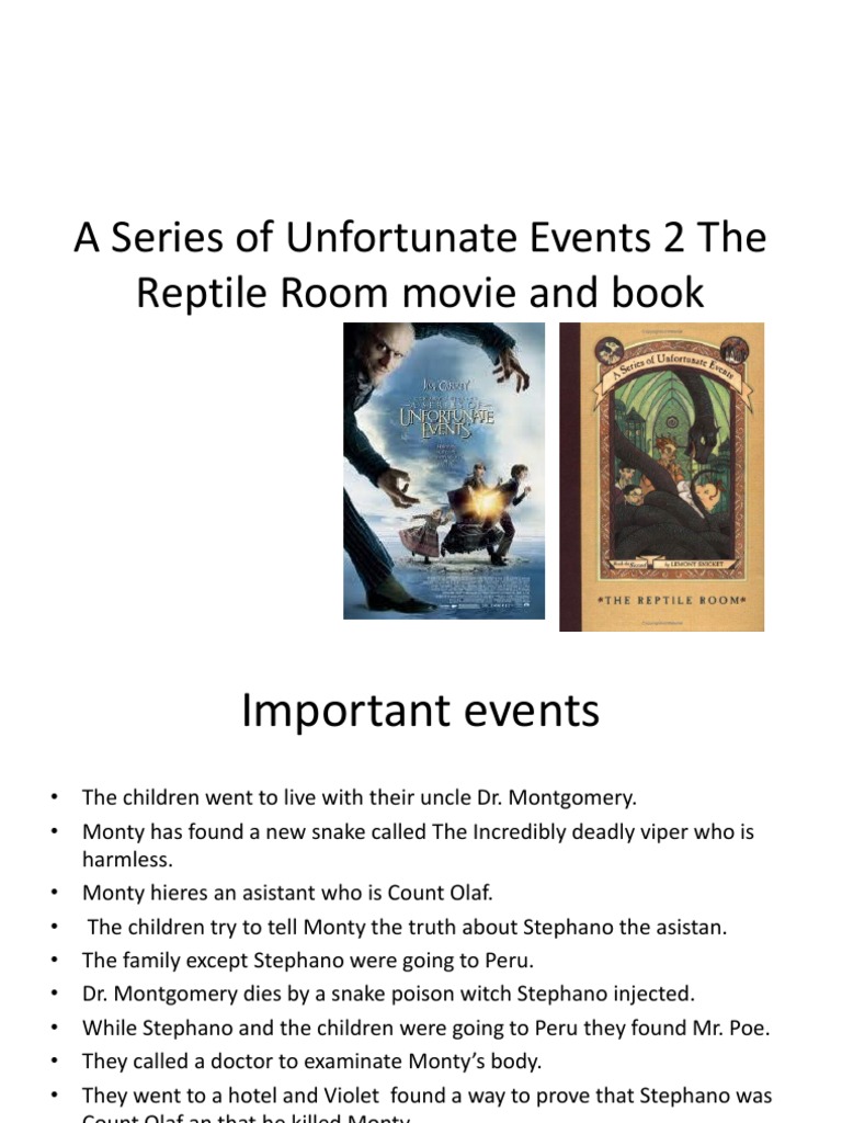 A Series of Unfortunate Events 2 The Reptile Room Movie and Book | PDF ...