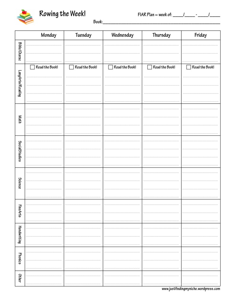 Rowing The Week!: Monday Tuesday Wednesday Thursday Friday | PDF