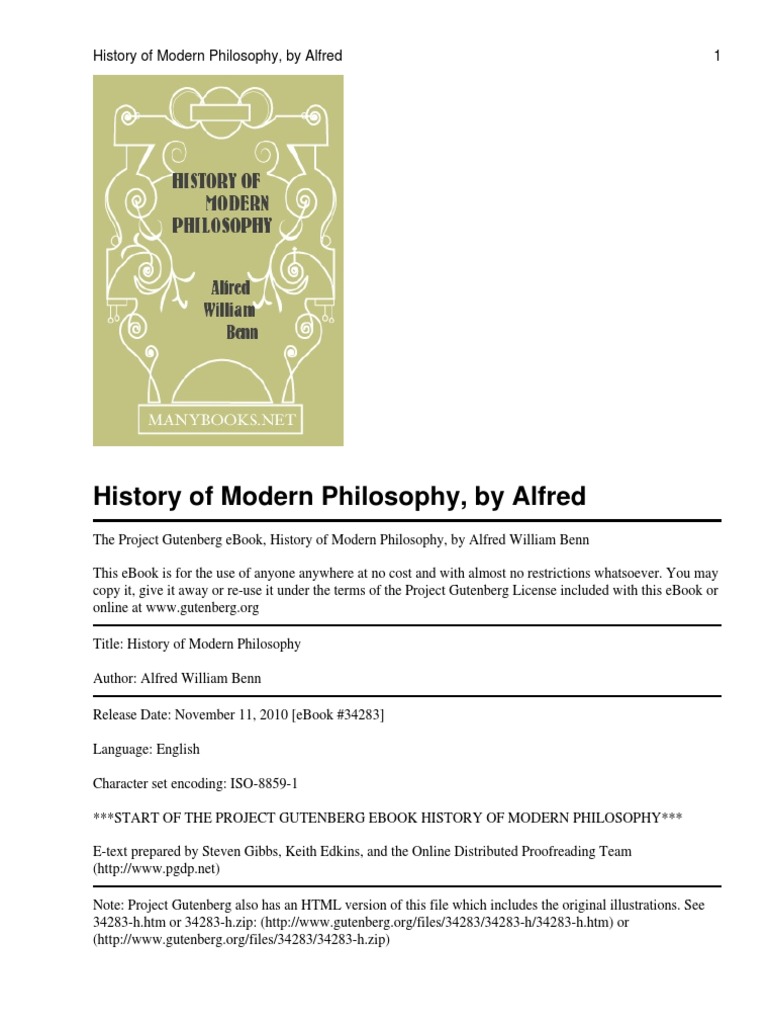 History of Modern Philosophy | PDF | Neoplatonism | Science