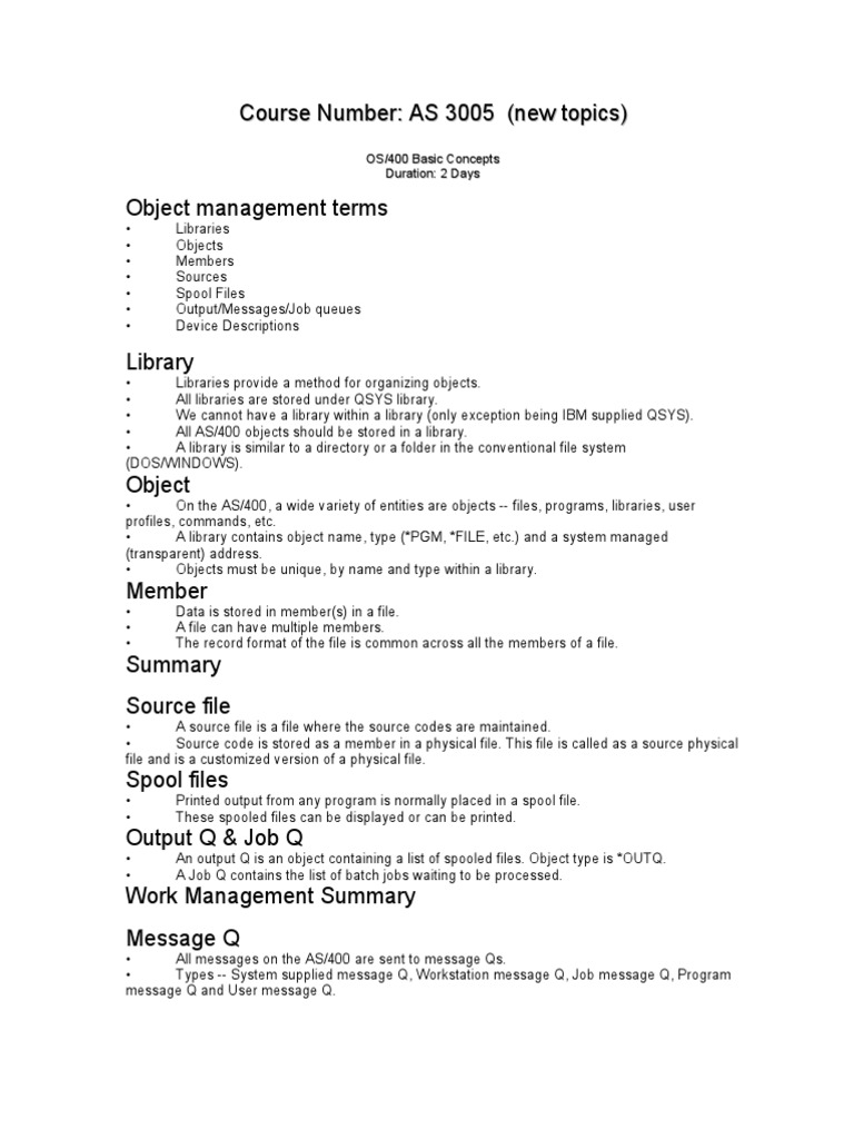 As 400 | PDF | Library (Computing) | Command Line Interface