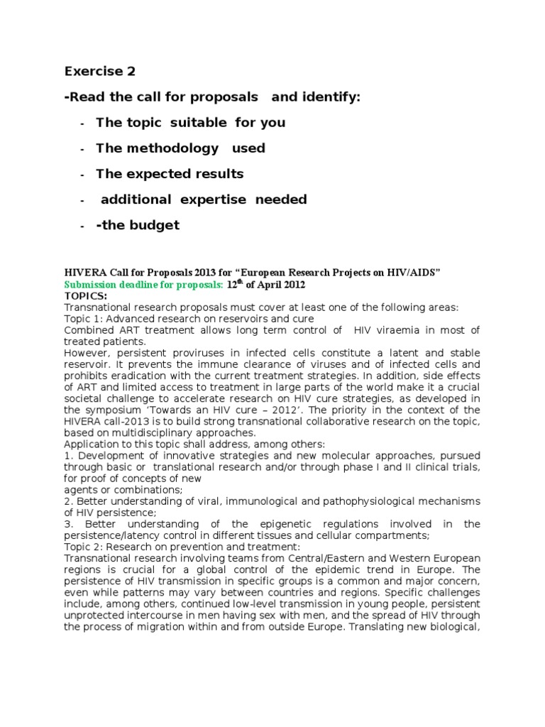 Exercise 2 | PDF | Hiv/Aids | Infection