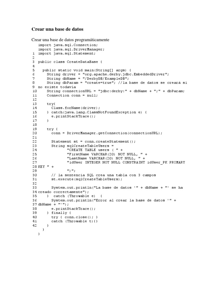Apache Derby BD | PDF | Sql | Databases