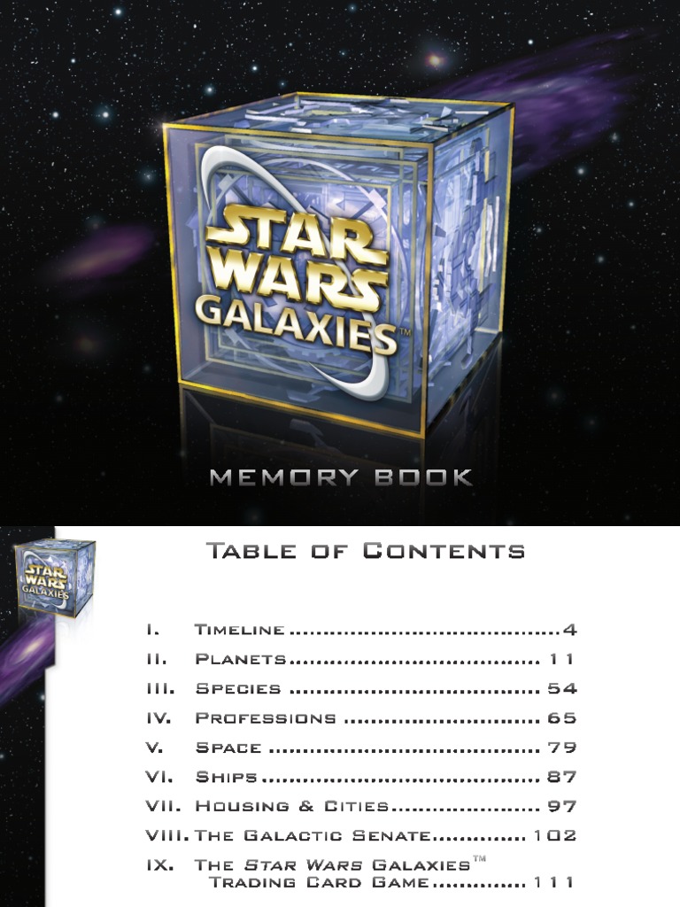Star Wars Galaxies Memory Book | PDF | Galactic Empire (Star Wars ...