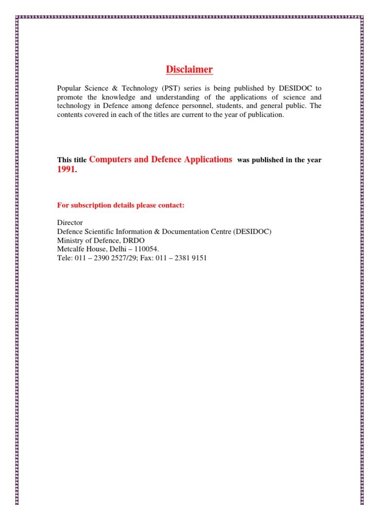 Computer Science & Its Application in Defence | PDF | Computer Data ...