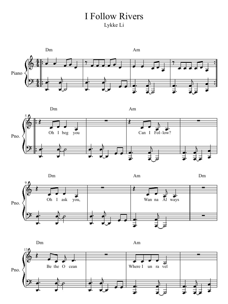 Lykke Li - I Follow Rivers | PDF