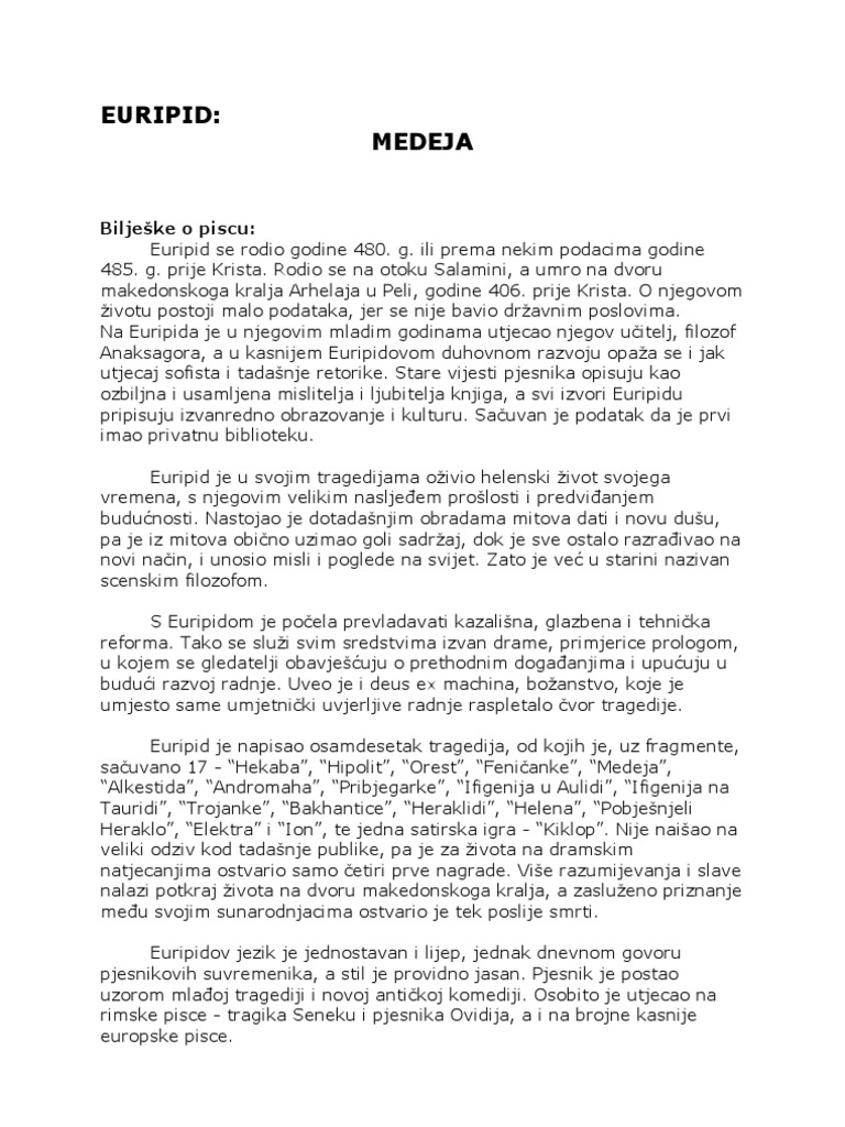 Medeja Euripid | PDF