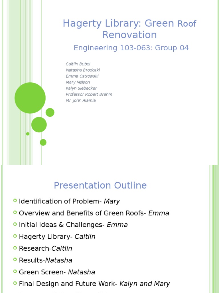 Hagerty Library: Green Renovation: Engineering 103-063: Group 04 | PDF ...