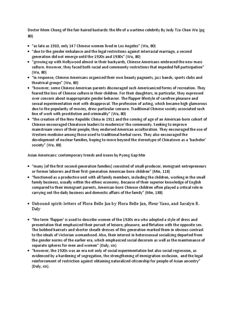 Research Paper Notes | PDF | Chinese Americans | The United States