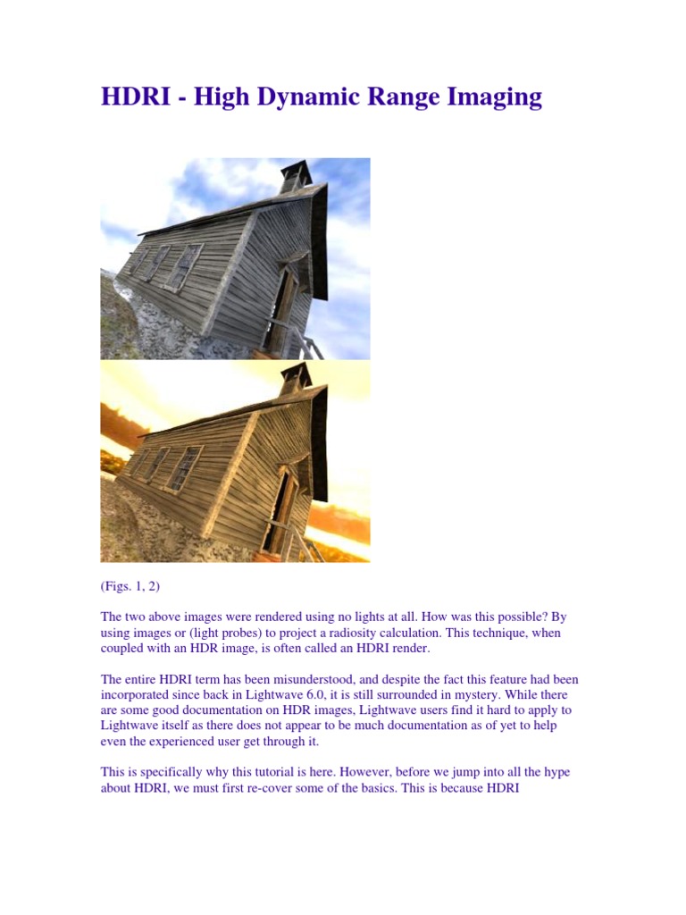 HDRI - High Dynamic Range Imaging | PDF | High Dynamic Range Imaging | Rendering (Computer Graphics)