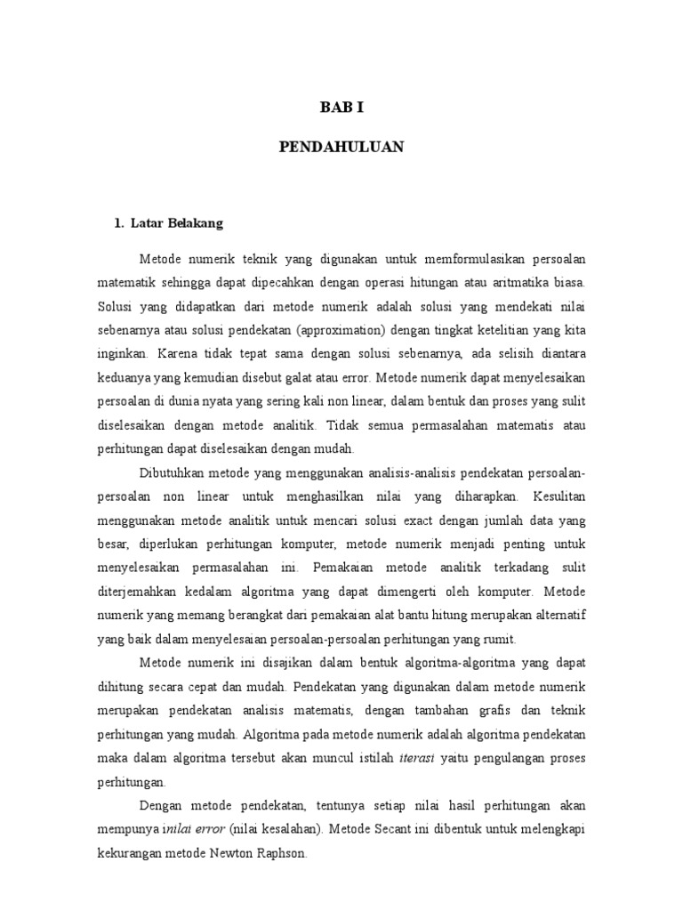 Metode Secant | PDF | Metode & Bahan Ajar