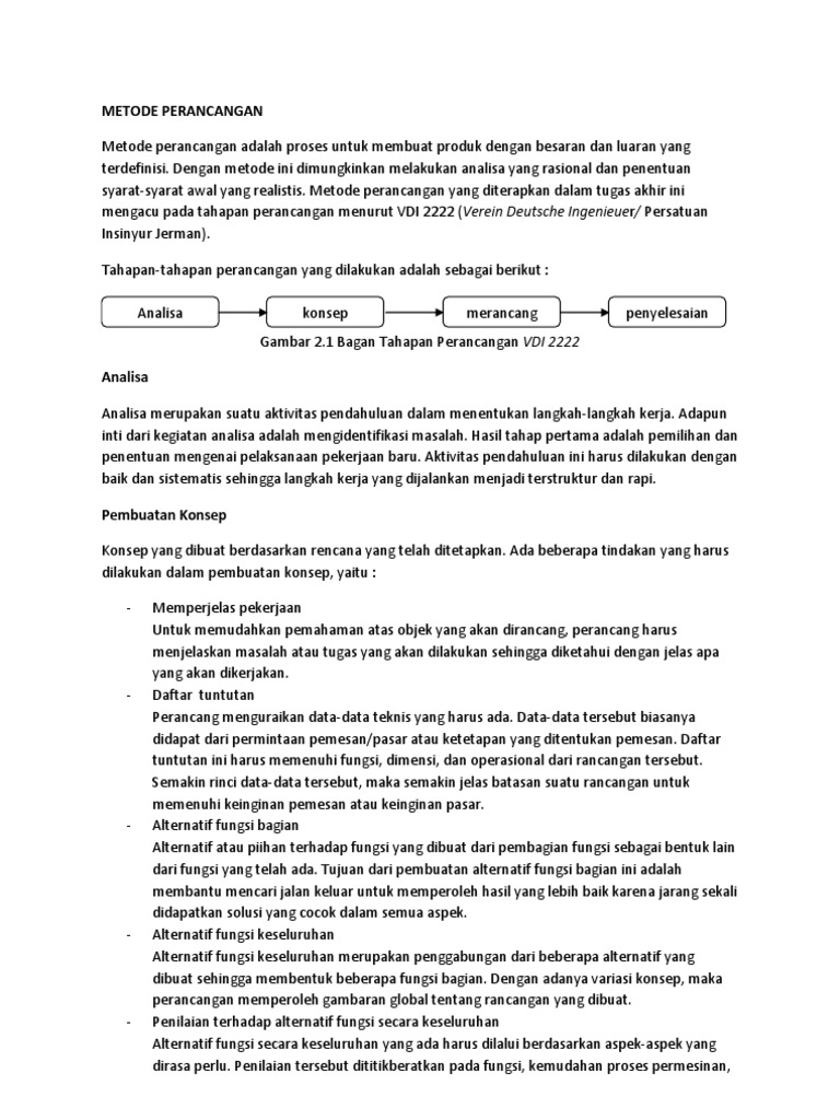 Metode Perancangan VDI 2222 | PDF | Seni | Komputer