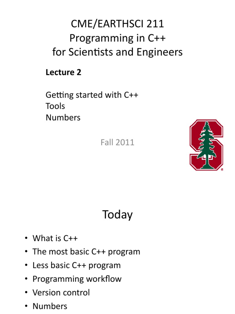 Cme/Earthsci 211 Programming in C++ For Scien:sts and Engineers | PDF ...