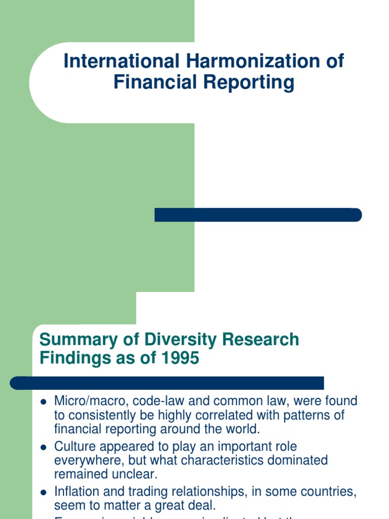 International Accounting Standards Harmonization | PDF | Financial ...