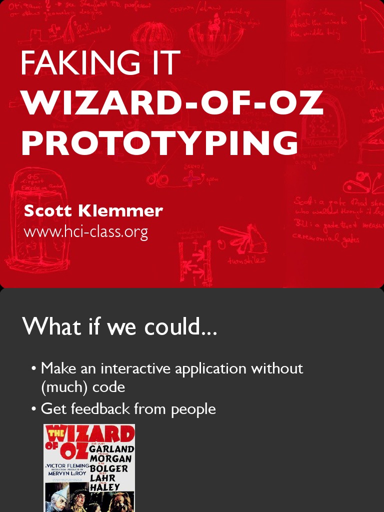 Faking It: Wizard-Of-Oz Prototyping | PDF | Prototype | User Interface