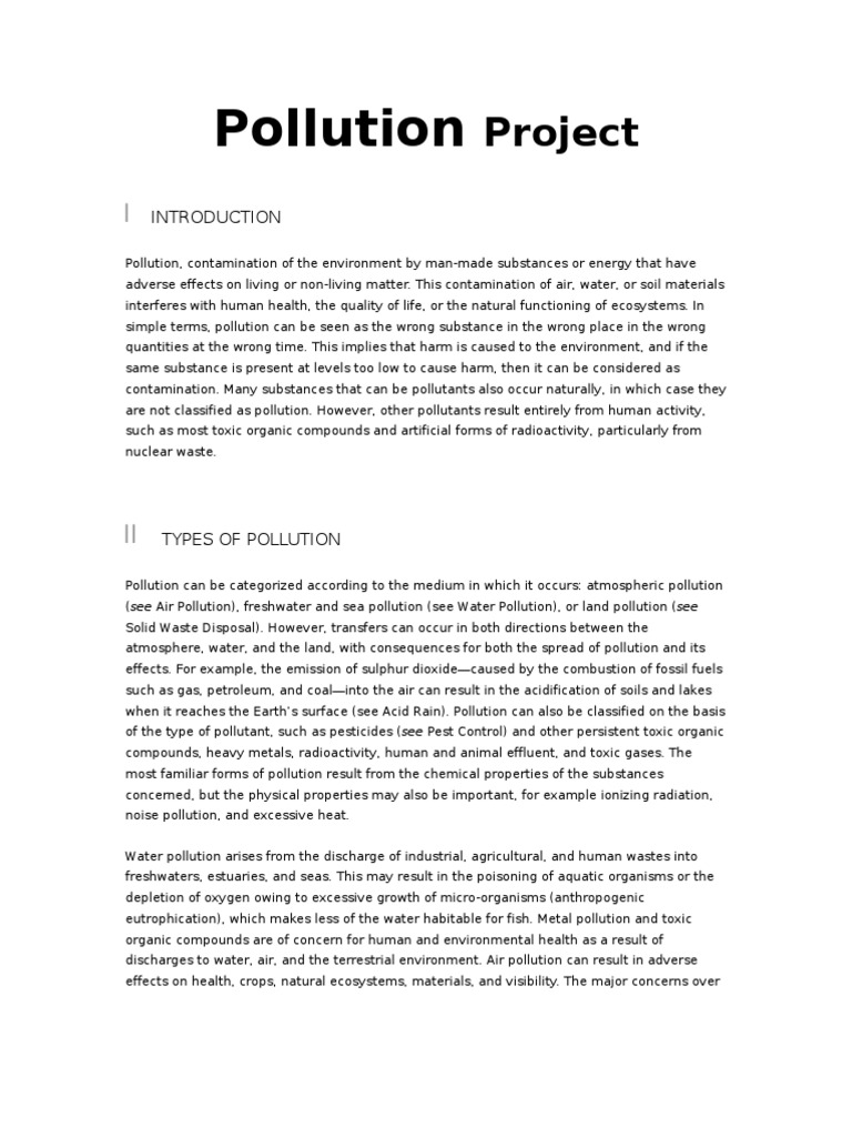 Pollution Project | PDF | Sewage Treatment | Air Pollution