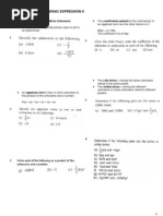 Form 2 Math Chapter 5 | PDF