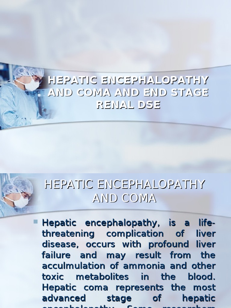 Hepatic Encephalopathy and Coma and End Stage Renal Dse | PDF | Vitamin ...