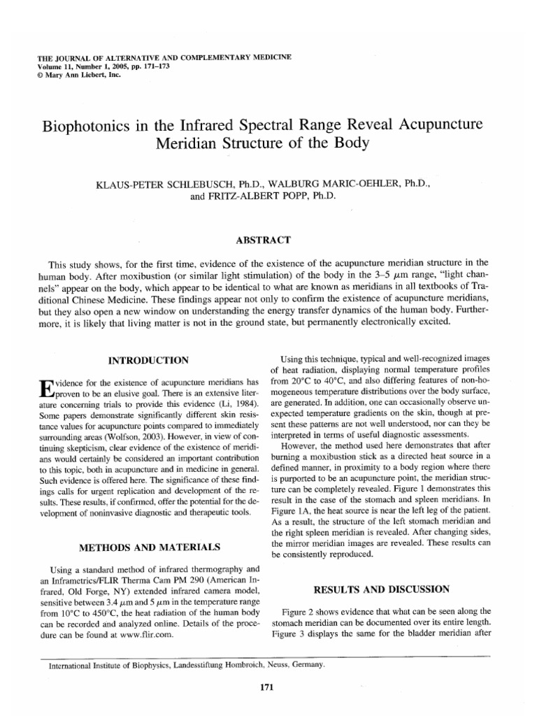 Schlebusch Et Al (2005) - Biophotonics in The Infrared Spectra Range ...