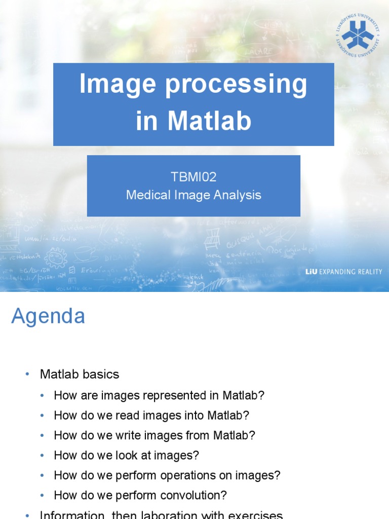 Image Processing in Matlab: TBMI02 Medical Image Analysis | PDF ...