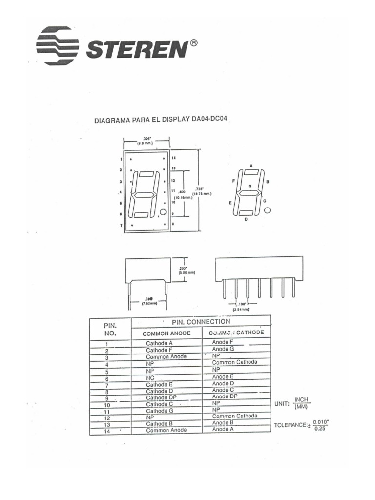 Configuracion Display Anodo Comun | PDF