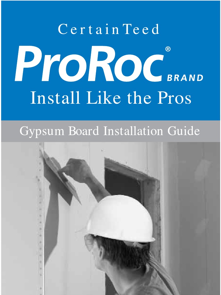 PRO ROC Gypsum Board Installation Guide | PDF | Drywall | Framing ...