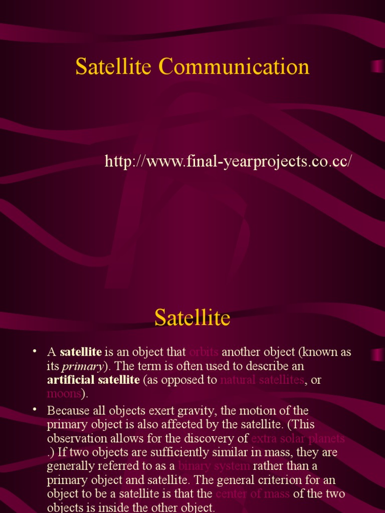 Satellite Communication | PDF | Satellite | Communications Satellite