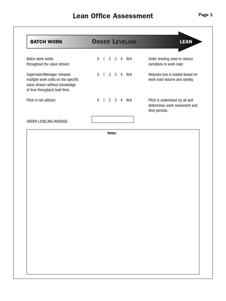 Lean Office Assessment | PDF | Lean Manufacturing | Audit