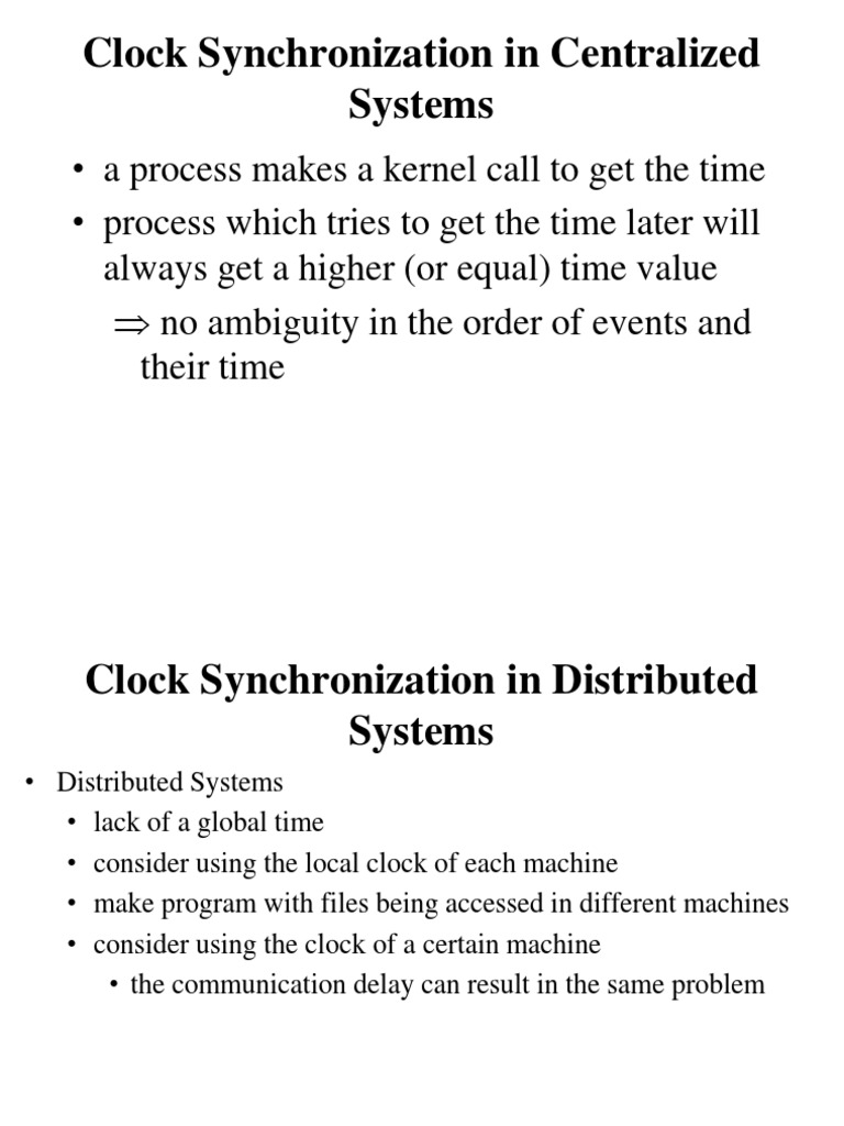 Chapter3 Syncronization Pdf Clock Distributed Computing 6604