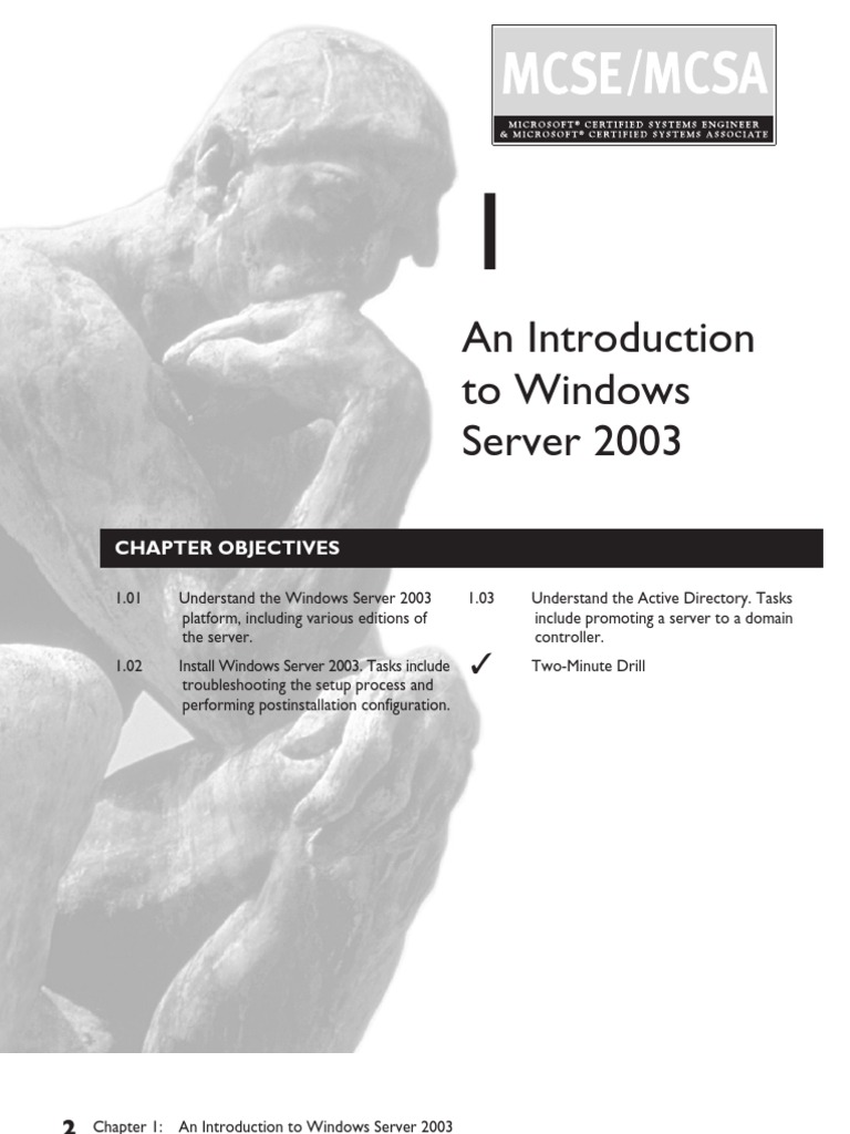 An Introduction To Windows Server 2003: Chapter Objectives | PDF ...
