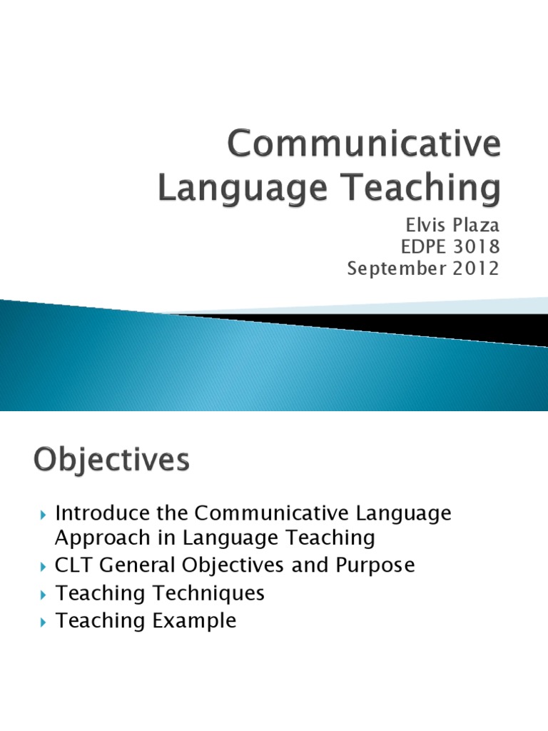 Communicative Language Teaching Overview | PDF | Language Education ...